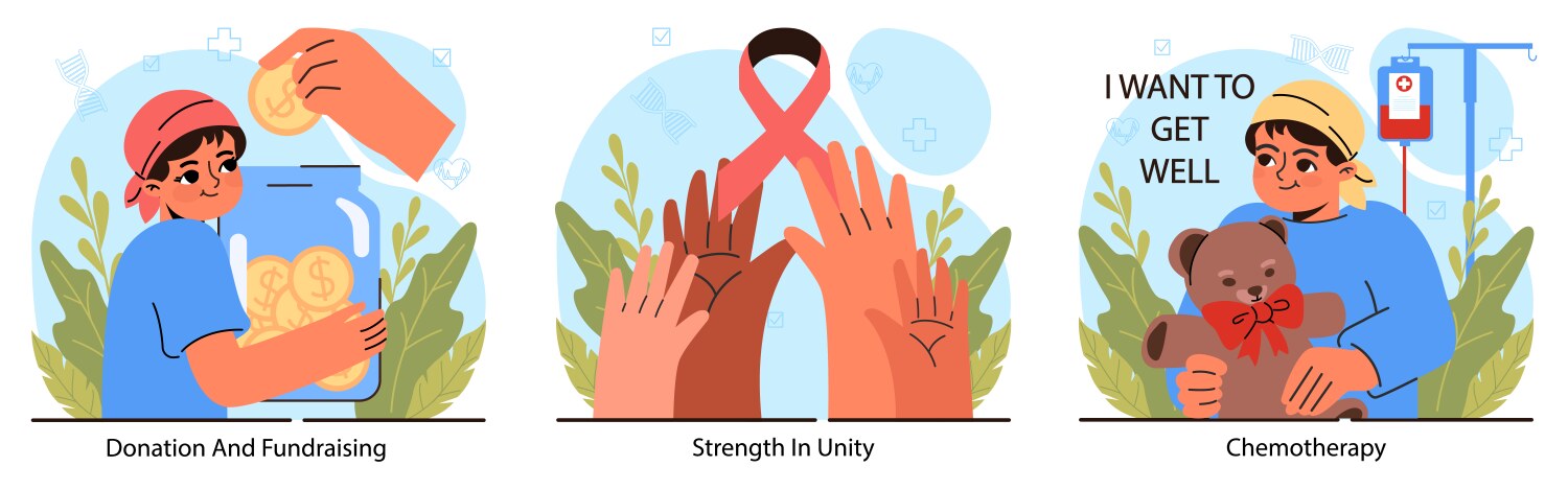 Child cancer little kid getting oncological Vector Image