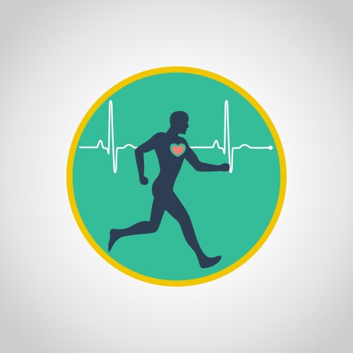 Exercise stress test logo icon design Royalty Free Vector