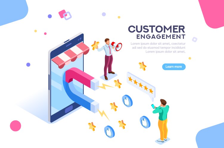 Isometric customer journey map customers process Vector Image