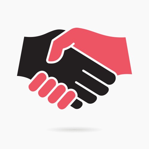 Handshake and friendship icon Royalty Free Vector Image