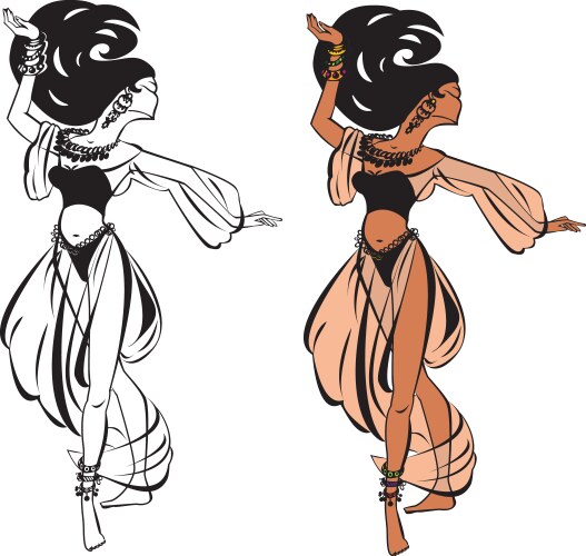 Oriental dancer Royalty Free Vector Image - VectorStock