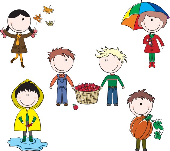 Autumn Kids Vector Images (over 39,000)