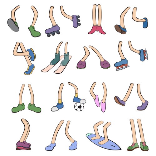 Cartoon running legs Royalty Free Vector Image