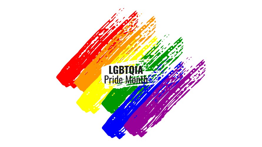 Lgbtq banner with symbols celebrating pride month Vector Image