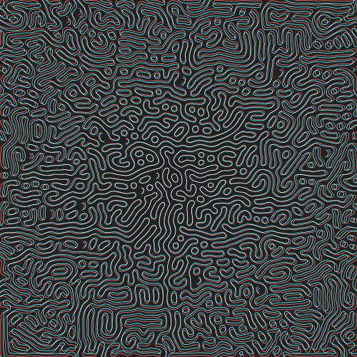 Turing morphogenesis reaction diffusion pattern Vector Image