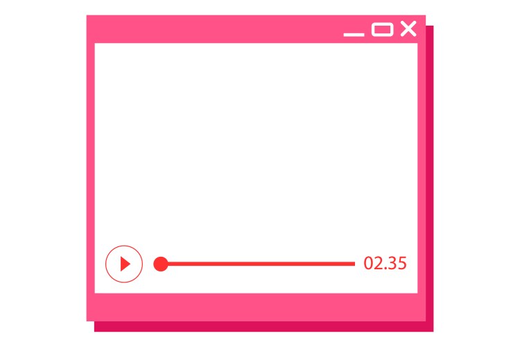 Video frame sticker template design Royalty Free Vector