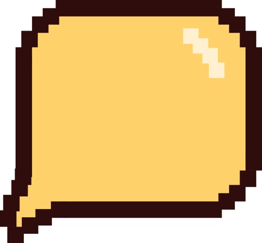 Pixel art speech bubble showing three dots Vector Image