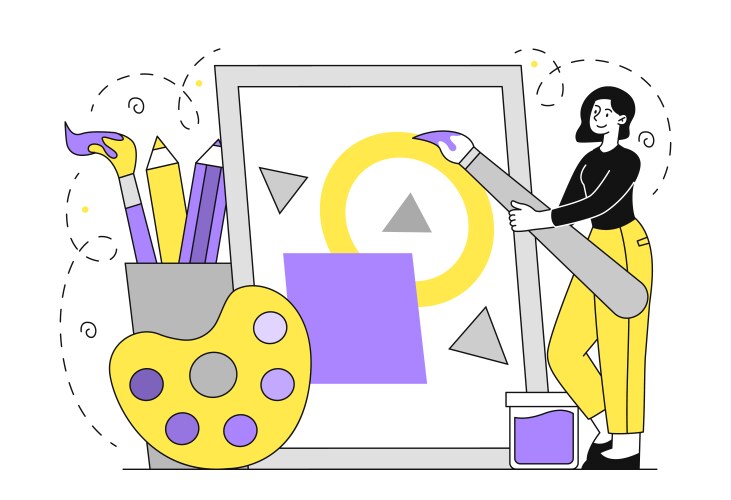 Decision making process simple Royalty Free Vector Image