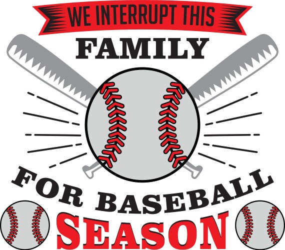 Baseball quote lettering typography Royalty Free Vector