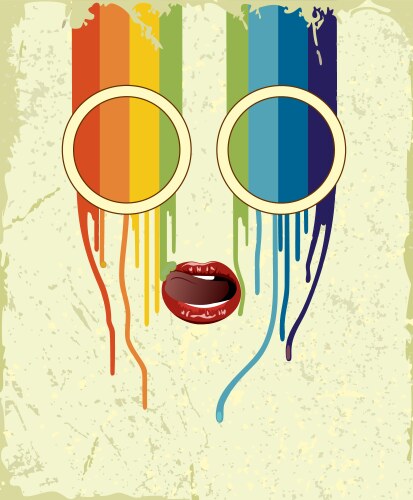 Retro face Royalty Free Vector Image - VectorStock