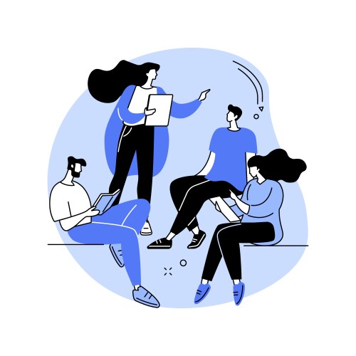 Student government isolated cartoon Royalty Free Vector