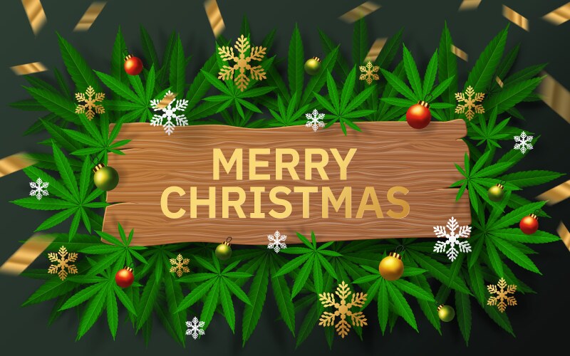 Christmas Marijuana Vector Images (over 730)