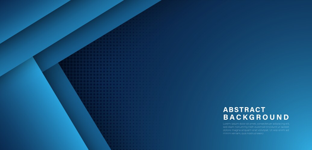 Abstract 3d blue triangle with overlap paper Vector Image