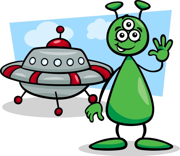 Cartoon ufo set Royalty Free Vector Image - VectorStock