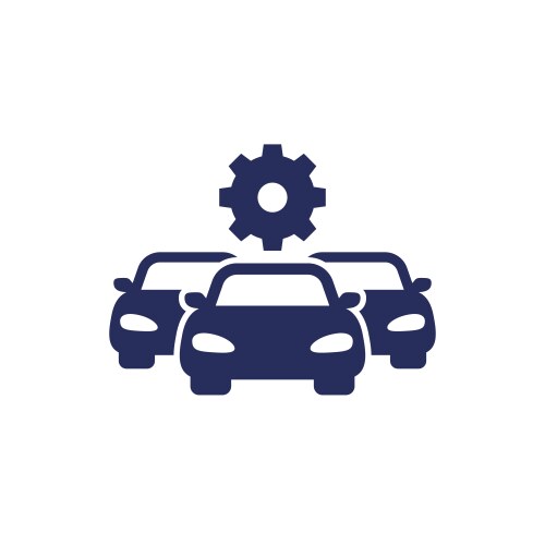 Car fleet icon or pictogram on white Royalty Free Vector