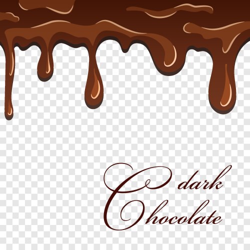 Seamless melting chocolate border frame template Vector Image