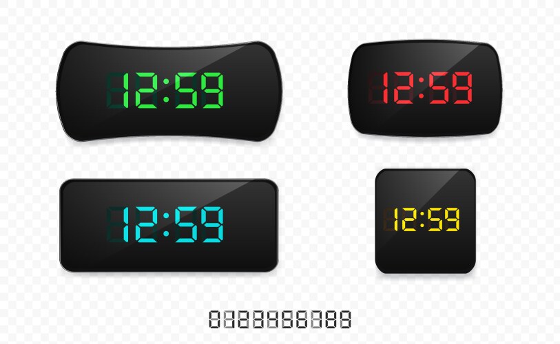 Font Digital Clock Vector Images (over 2,200)