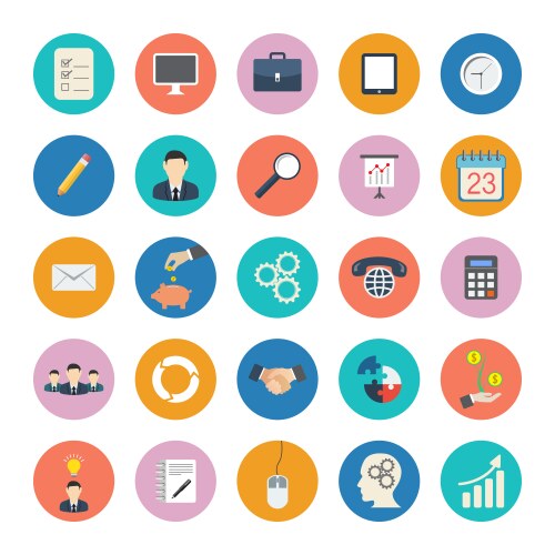 Set business infographics icons for design website