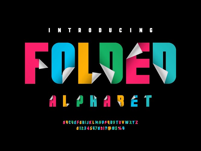 Modern chiseled style font design alphabet Vector Image