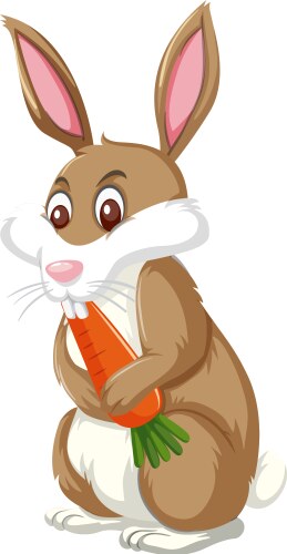Cute rabbit cartoon Royalty Free Vector Image - VectorStock