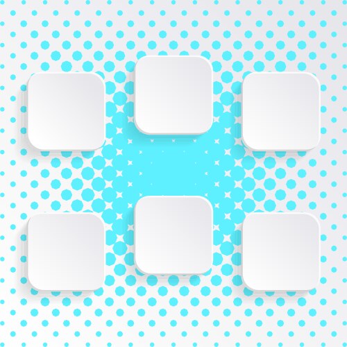 Blank colorful rounded square web buttons Vector Image