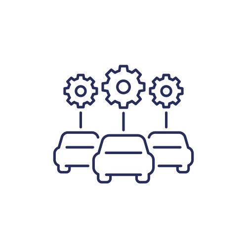Car fleet icon or pictogram on white Royalty Free Vector