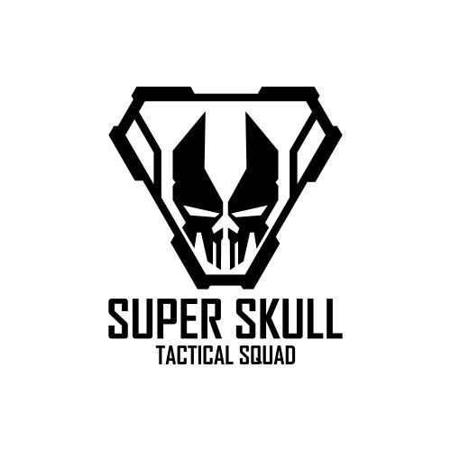Skull logo icon tactical mask design Royalty Free Vector