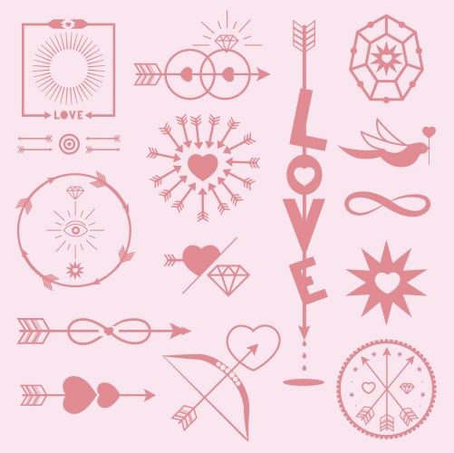 Wedding elements Royalty Free Vector Image - VectorStock