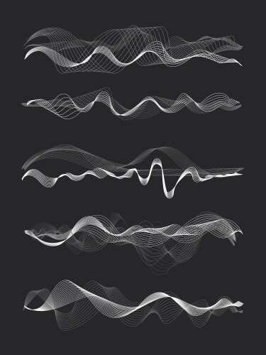 Music sound waves Royalty Free Vector Image - VectorStock