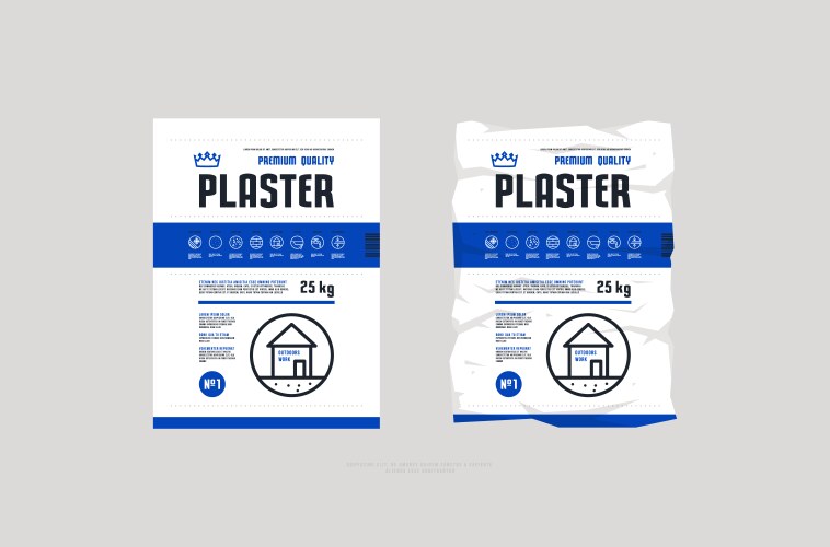 Worker with plaster cartoon Royalty Free Vector Image