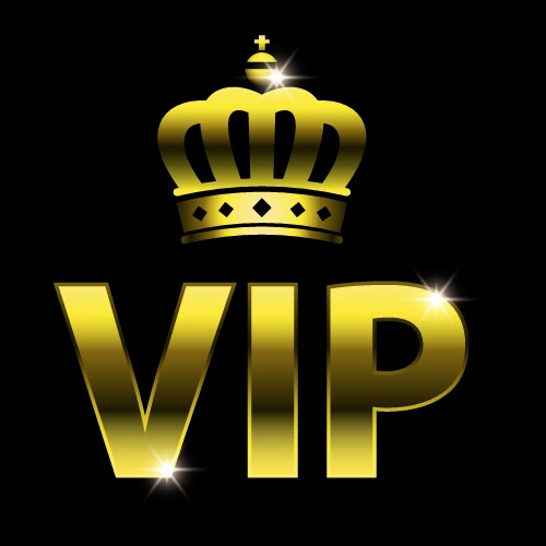 VIP Crown Symbol Royalty Free Vector Image - VectorStock