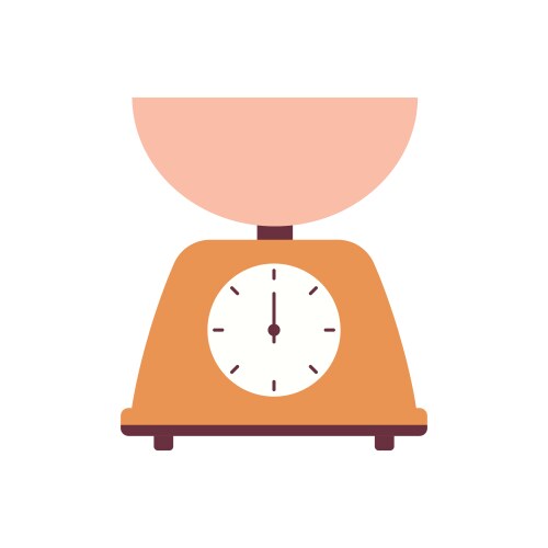 Kitchen scale weight Royalty Free Vector Image