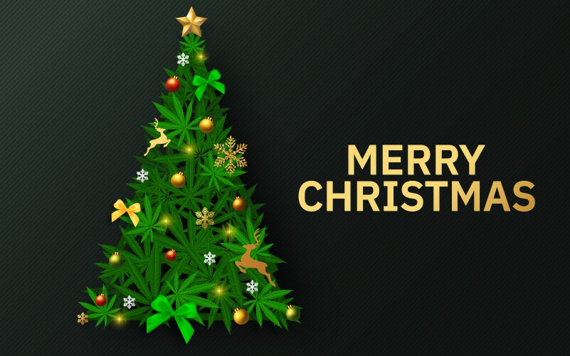 Christmas Marijuana Vector Images (over 730)