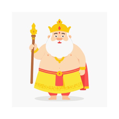 Onam king mahabali royal legacy prosperity Vector Image