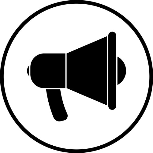 Megaphone icon voice speech speaker sound Vector Image