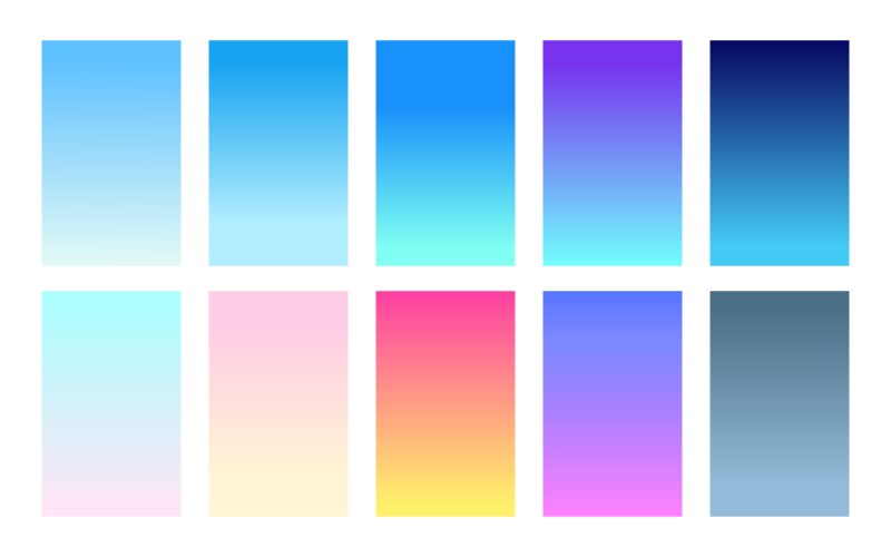 Neon color gradient background set Royalty Free Vector Image