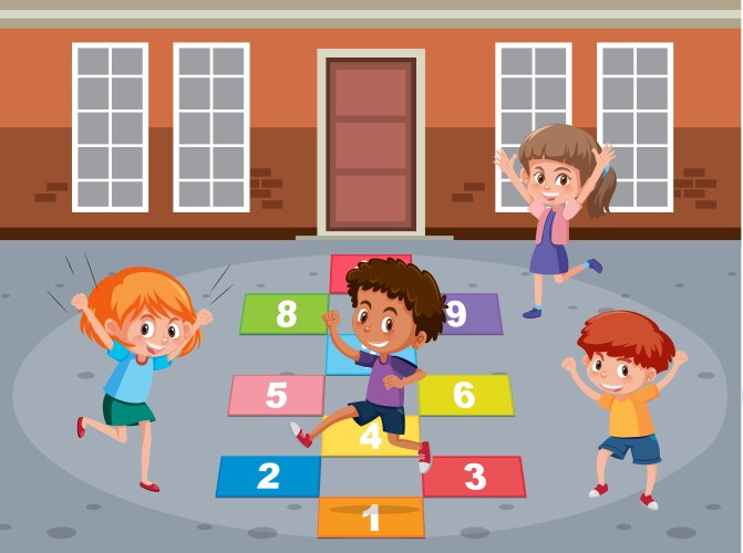 Set of children learning math Royalty Free Vector Image