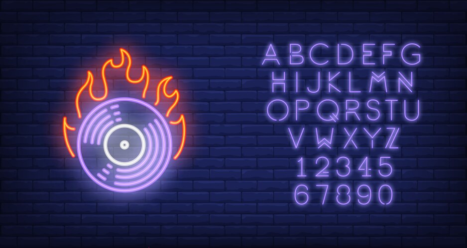 Movie night neon sign Royalty Free Vector Image