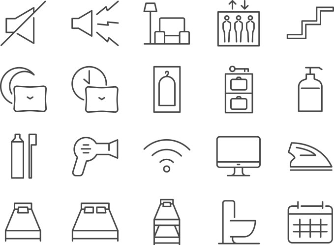 Hotel Facilities Icons Vector Images (over 1,200)
