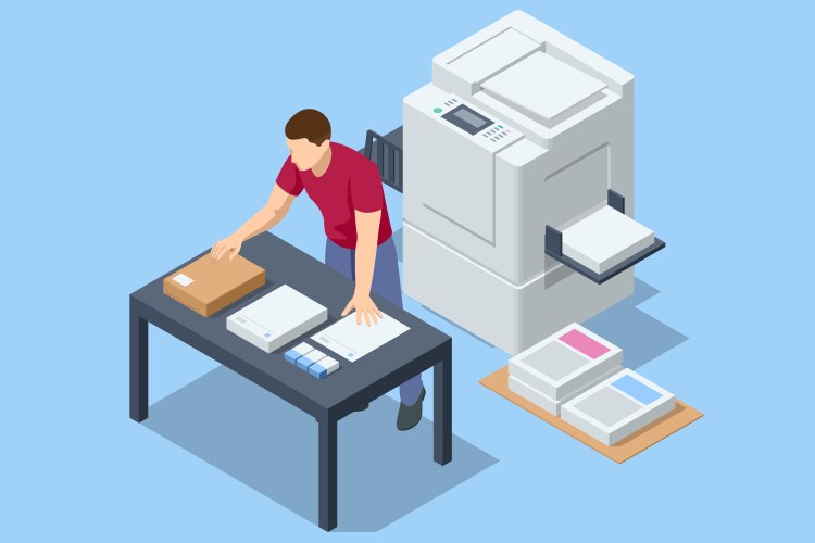 Professional office copier multifunction printer Vector Image
