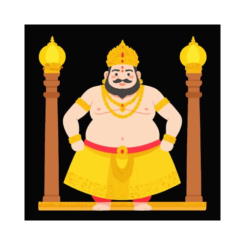 Onam king mahabali royal legacy prosperity Vector Image