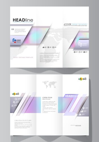 Tri-fold brochure business templates on both sides