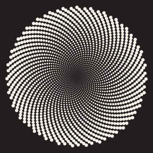Colorful round spiral abstract rainbow dots Vector Image