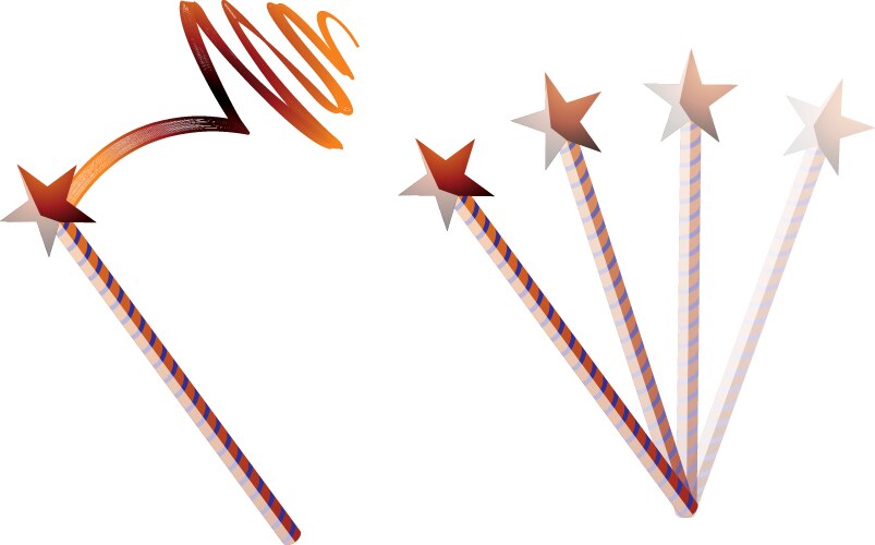 Magic wand with green swirl as magical object Vector Image