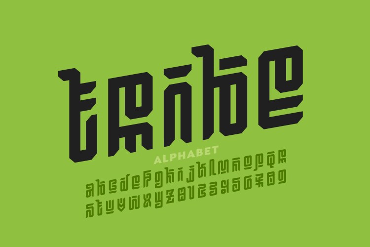 Font Aztec Typeface Vector Images (71)