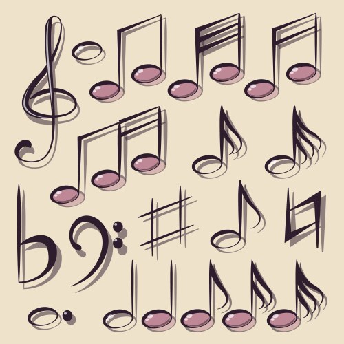Musical notes pattern Royalty Free Vector Image