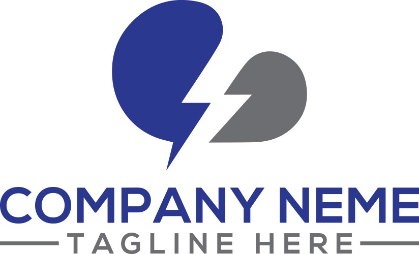 C power logo design template Royalty Free Vector Image