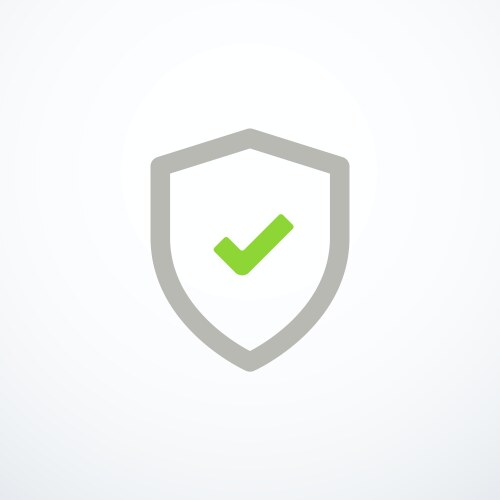 Green shield check mark icon Royalty Free Vector Image