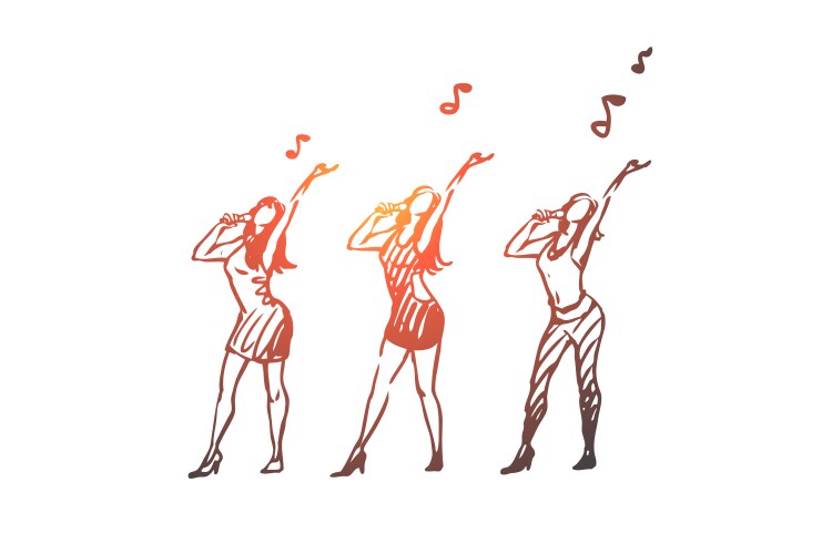 Singer Sketch Vector Images (over 1,000)