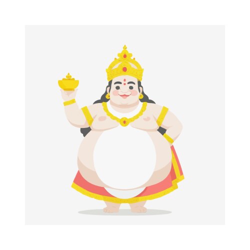 Onam king mahabali royal legacy prosperity Vector Image